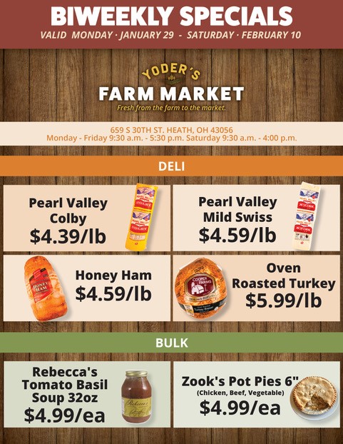 Specials & Bulk Food Deals at Yoder's Farm Market in Heath Ohio