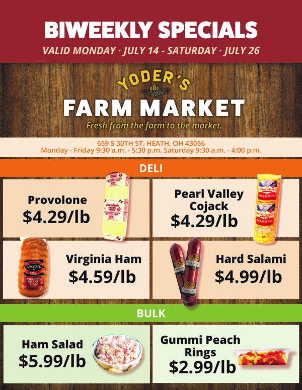 Specials & Bulk Food Deals at Yoder's Farm Market in Heath Ohio